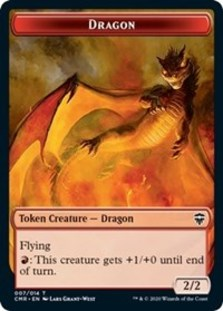 Dragon // Horror Double-sided Token • Commander Legends (CMR)
